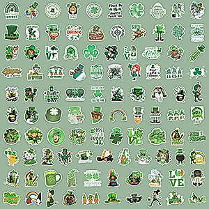 200Pcs St Patrick's Day Stickers,Water Bottle Stickers for Kids Adults Cute Vinyl Waterproof Stickers Accessories DIY for Laptop Water Bottle Envelopes Crafts Scrapbooking,St Patrick's Day Decorations Party Home Supplies