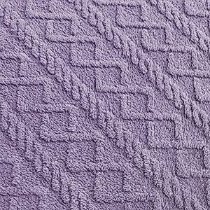 Whale Flotilla Jacquard Fuzzy Fleece Fluffy Bed Blanket Queen Size(90x90 Inch), Velvet Microfiber Bedspread, Warm and Soft Bed Blanket for All Season, Lilac