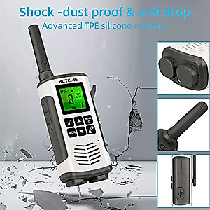 Retevis RT45 Walkie Talkies for Adults,Rechargeable 2 Way Radios Long Range, NOAA,Flashlight,VOX,SOS,Portable FRS Two-Way Radios with AA NIMH Battery USB Charger for Camping Hiking(2 Pack)