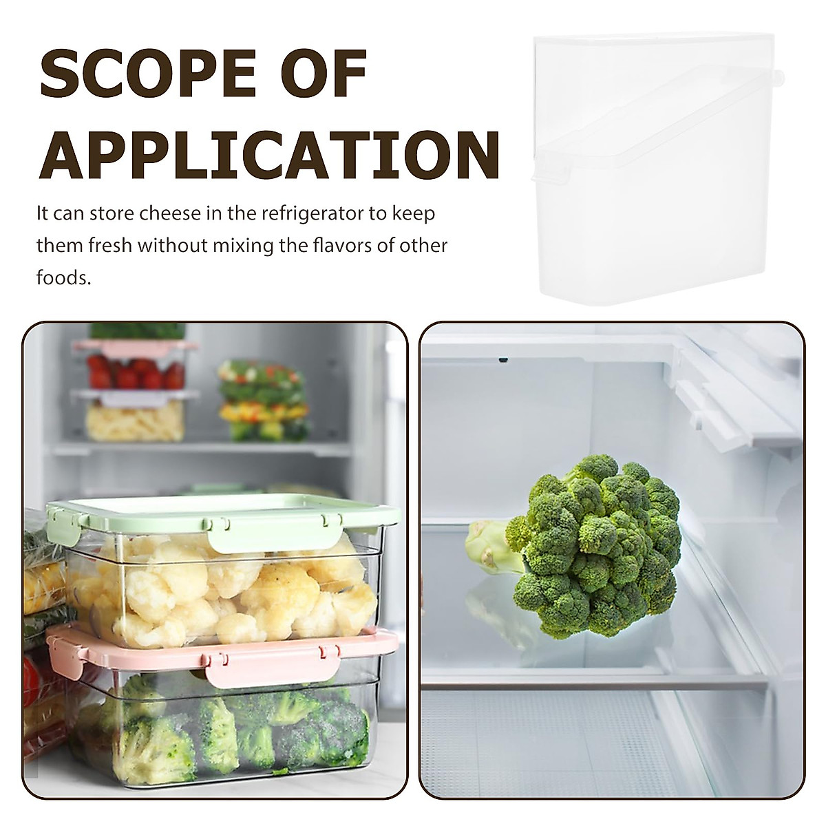 IMIKEYA Cheese Storage Container for Fridge Sliced Cheese Container for Fridge Clear Plastic Butter Cheese Slice Storage Keeper Box Cheese Preservation Container