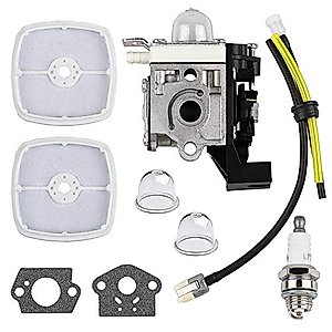 Huswell SRM225 PAS225 GT225 PE225 Carburetor Tune up kit for Echo SRM-225 PAS-225 GT-225 PE-225 A021001692 Weed-Eater String Trimmer Carburetor with Air Filter Fuel Line RB-K93 Carb