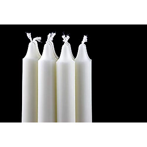 White Taper Candles - Set of 120 Dripless Chime Candles - 4 inch Tall, 1/2 inch Thick - 1.5 Hour Clean Burning