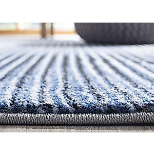 SAFAVIEH Galaxy Collection 5'3" x 7'6" Blue / Navy GAL115M Modern Non-Shedding Living Room Bedroom Dining Home Office Area Rug