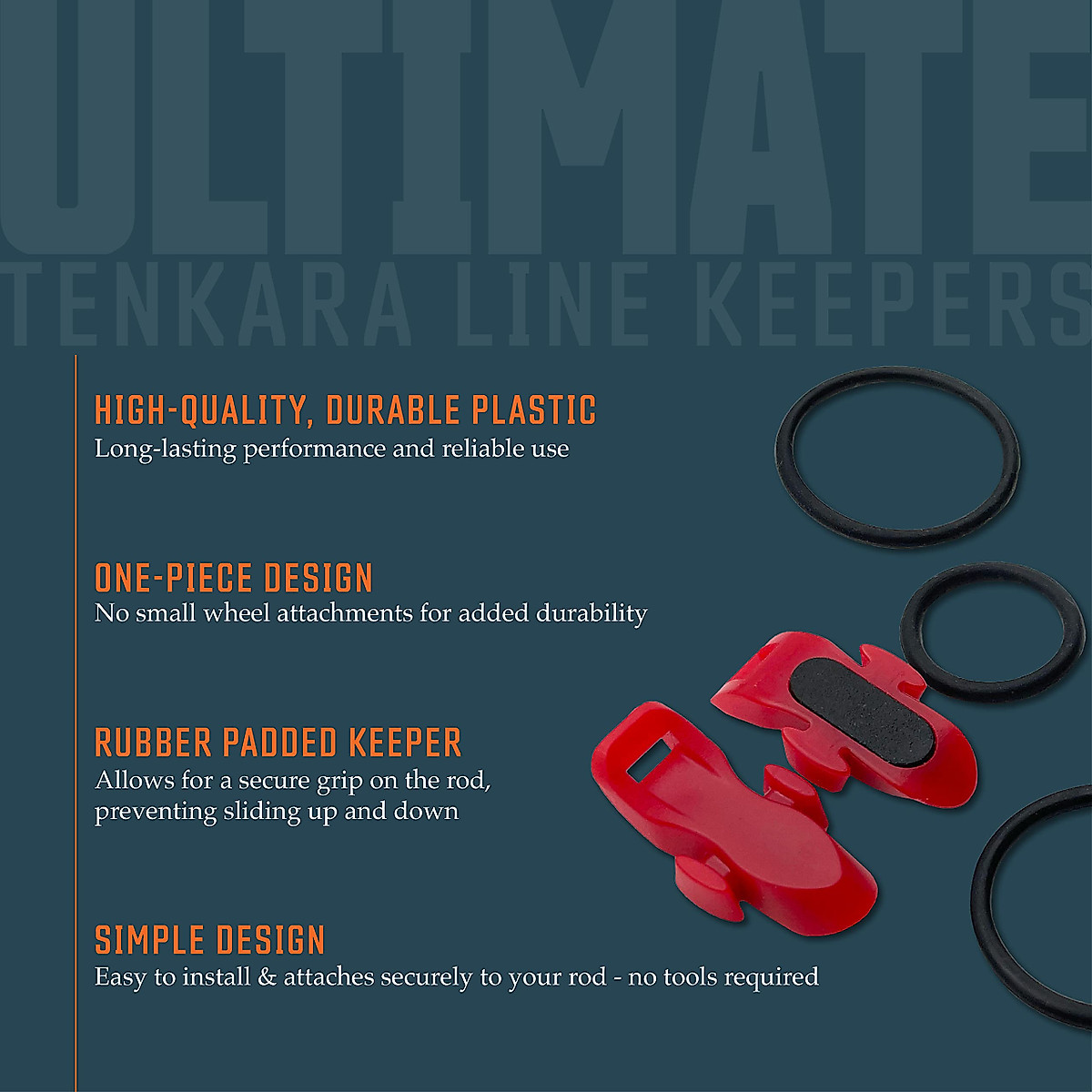 DRAGONtail Ultimate Tenkara Line Keepers (6 Pack) (Light Grey)