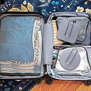 YEAKE Hand Mirror with Handheld Metal Stand, Table Desk Makeup Mirror Portable Travel for Multi-Hanging Wall Mirror On Bathroom Shower Shaving(Square)