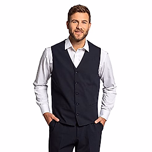 JP 1880 Menswear Big & Tall Plus Size L-8XL Contrast Lined Mix & Match Suit Vest Navy 50 705621 70