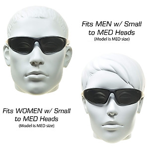 proSPORT Bifocal Sunglasses for Men Women +2.00 Safety Readers Sport Dark Black…