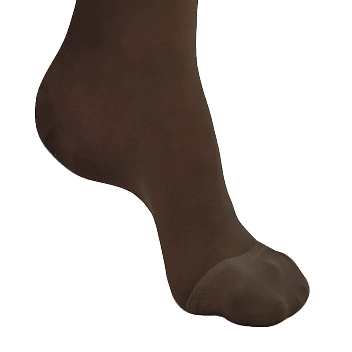 Ames Walker AW Style 4 Sheer Support 15-20 mmHg Moderate Compression Closed Toe Thigh High Stockings w/Top Band Black Medium