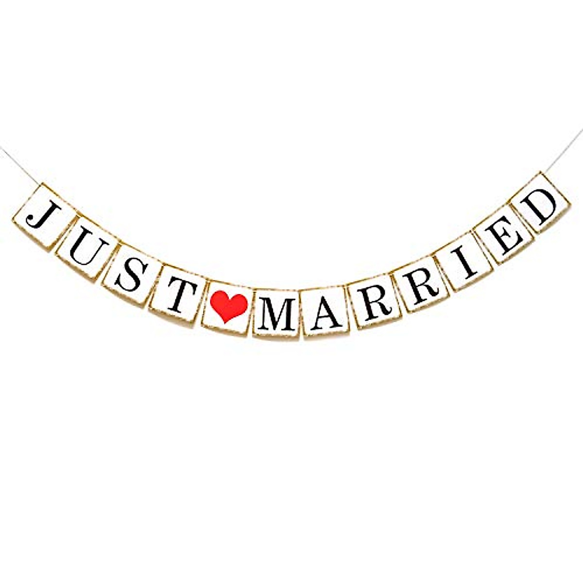 Honbay Just Married Wedding Banner Wedding Decorations Romantic Wedding Photo Props