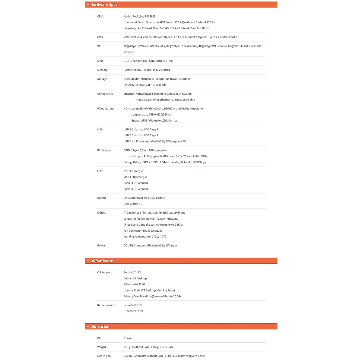 youyeetoo NanoPi R6S Router 0832-8K@60fps, Dual 2.5G+Gigabit Mini NAS Server for Geek DIY, Home, Entertainment Centre - Multi OS FriendlyWrt,Android TV,Ubuntu,Debian(PD Power Bundle)