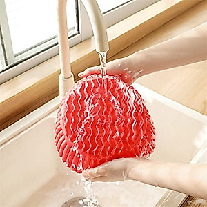 NorthEarth 8.5 inch Air Fryer Silicone Pot -Food Safe Air fryers Oven Accessories | 2 Pack Reusable Air Fryers Baking Oven Accessories Food Grade Non Stick Replacement Parts Tray (Blue&Green)