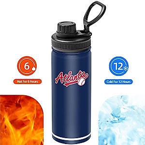 ANTKING Atlanta Tumbler Travel Mug Coffee Cup Custom Name Number for Men Women Youth Gifts
