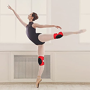 Audance Womens Knee Pads, Knee Pads for Women with Thick EVA Foam Padding Protective Pads Suitable for Women House Cleaning Gardening Work Dance Yoga(L), Red, Large