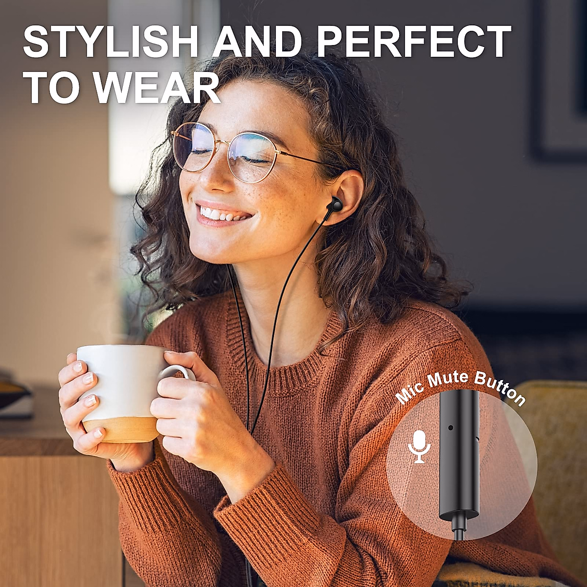 Rayhontech USB C Wired Earbuds, in Ear Earphones USB Type C Headphones for Laptop PC with Microphone, Noise Isolation Headset Compatible for Google Pixel 7 6a iPad Pro Samsung MacBook Black