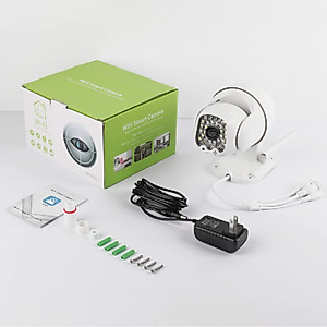 Security Camera Outdoor, 1080p Outside Surveillance Front Door IP Smart Cam with Night Vision, Motion Detection Sensor, Home CCTV for Phone App, Compatible with Alexa