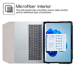 LiuShan Compatible with Microsoft Surface Laptop Studio Case,PU Leather Slim Folding Stand Cover for 14.4" Microsoft Surface Laptop Studio Case (Not Fit Other Laptop),Black