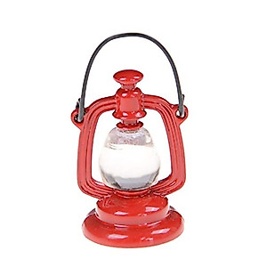 Outdoor Lights 1/2Pcs Mini 1:12 Miniature Table Candlestick Retro Kerosene Lamp Doll House Lamps Decor Accessories Dollhouse Furniture Toys for Home,Garden,Yard,Decorations (Color : Gray)