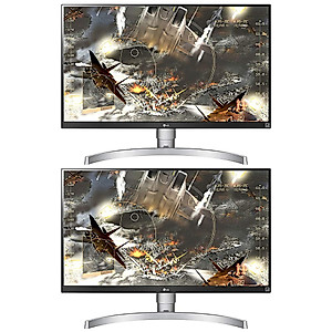 LG 27UK650-W 27 inch 4K HDR IPS Monitor 3840 x 2160 16:9 2 Pack