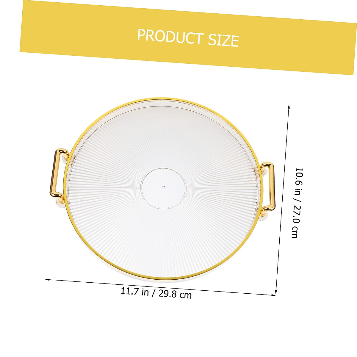 Cabilock Desktop Storage Tray Dresser Decor Snack Container Wedding Decorations Snack Containers Home Fruits Plate Dry Fruits Decorative Tray Dressing Table Golden Abs Dessert Snacks Plate