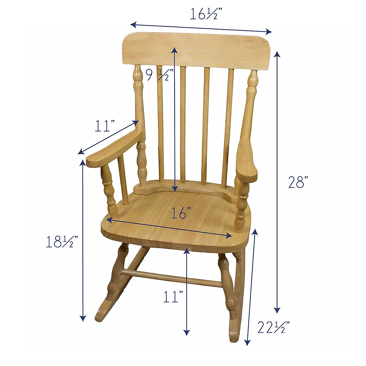 My Bambino Personalized Boys Wood Rocking Chair