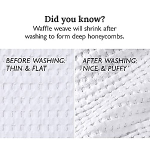 GILDEN TREE Waffle Towel Quick Dry Thin Exfoliating Washcloths for Face Body, Modern Style (White)