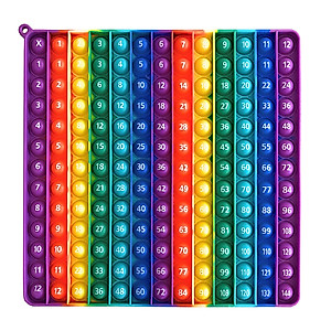 Educational Sensory Fidget Toy Multiplication Pop It Double Sided12x12 & 12x24 Classroom Must Haves Learn Math with Educational Fidget Toy Adult and Child ADHD Fidget Sensory Toy Math Manipulatives