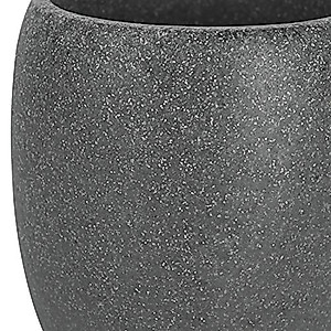 Allure Home Creation Charcoal Stone Grey Wastebasket Compact Size 1.74 Gallons
