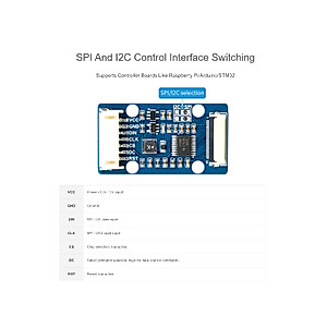 1.51inch Transparent OLED Display Module 128×64 Resolution Light Blue Color Display OLED for Raspberry Pi/Arduino/STM32,Full Viewing Angle,Embedded Independent Driver Chip,SPI/I2C Interfaces