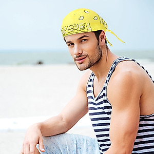 Huukeay 24 Pieces Do Rag Skull Caps Sweat-Wicking Beanie Cap Biker Skull Cap Paisley Bandana Cap Head Tie Cycling Cap Helmet Liner Skull Hat Quick-Drying Pirate Hats for Men Women, 24 Colors