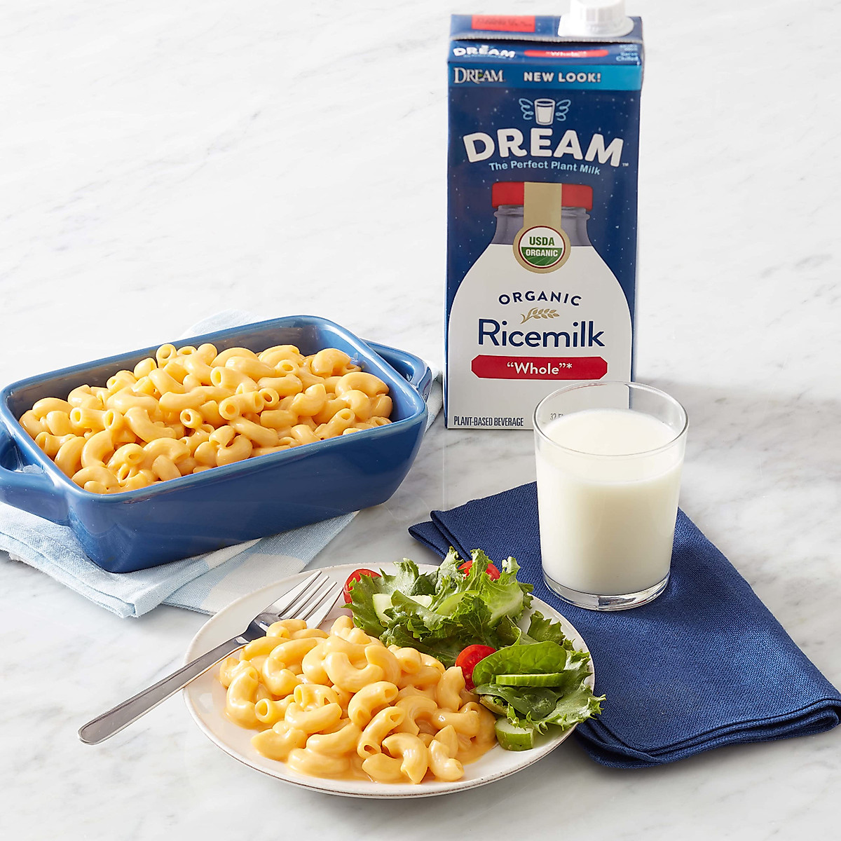 Dream Organic Whole Rice Milk, Dairy Free, 32 Fluid Ounces (Pack Of 12)