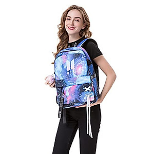 Fashion School Bookbag Merichandise USB Charging Students Bag Daypack Laptop Bag,Suitable for Girls
