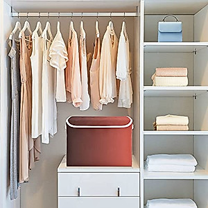 innewgogo Black Red Gradient Storage Bins with Lids for Organizing Foldable Storage Box With Lid with Handles Oxford Cloth Storage Cube Box for Toys