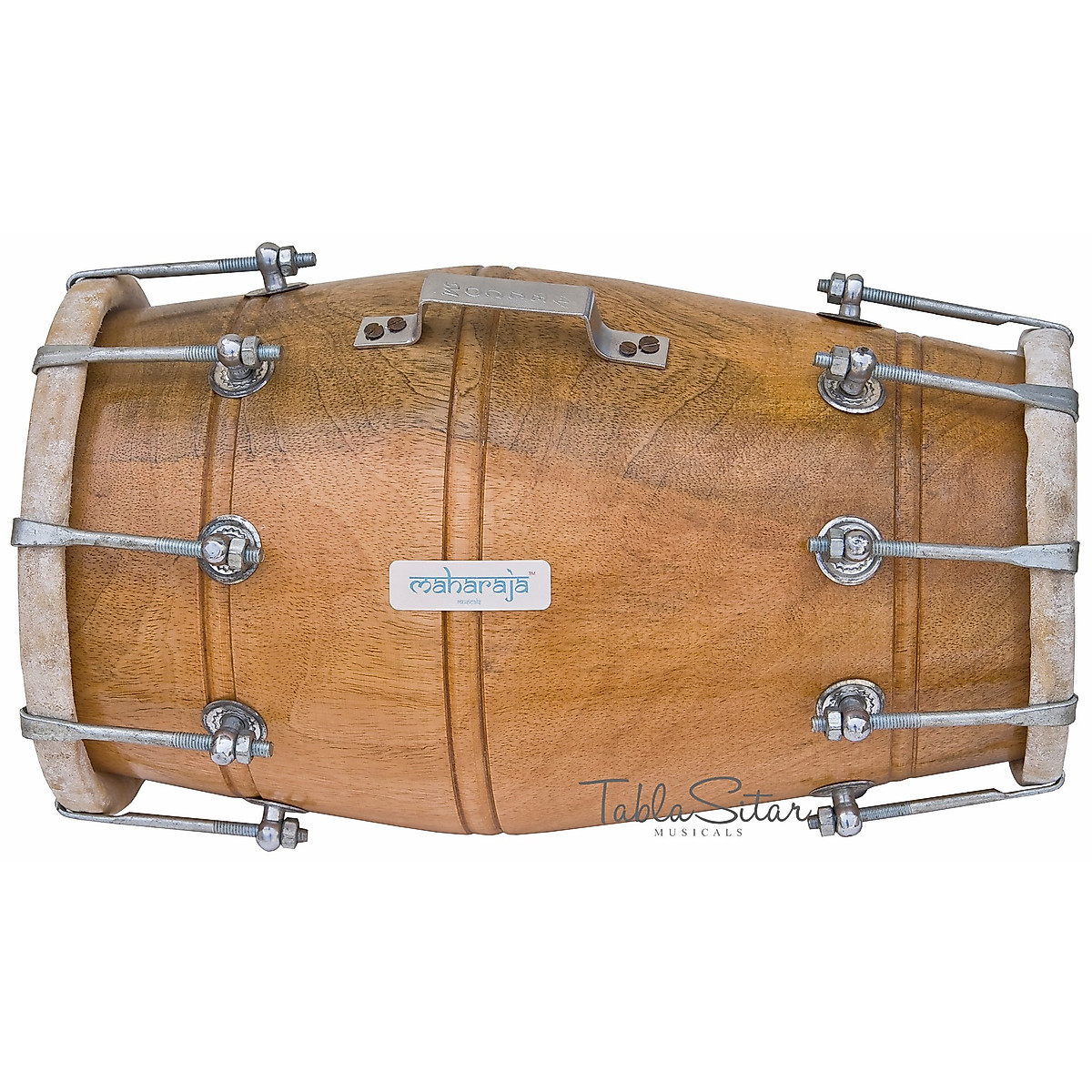 Maharaja Musicals Dholak Drum, Mango Wood, Bolt-tuned, Padded Bag, Spanner, Dholki Musical Instrument (PDI-104)