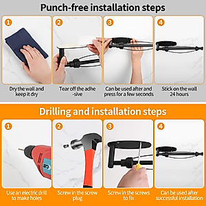 Paper Towel Holder, Under Cabinet Paper Towel Holder, Paper Towel Stand with Damping Effect, Paper Towel Holder can be Self- Adhesive or Drilled for Kitchen, Bathroom.