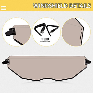 ECOTRIC Dark Tint Half Windshield Compatible with 2017-2024 Can Am Maverick X3 / X3 X DS/ X3 X MR/ X3 MAX/ X3 X RS/ X3 X MR Turbo R X3 900 Accessories