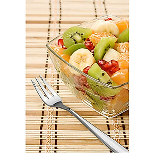 HOMMP 16 Pieces Stainless Steel 3-tine Dessert Fork, Cake Fruit Fork Set