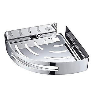 Aquaterior Bathroom Corner Shelf Wall Mounted Shower Caddy Stainless Steel Triangle Toilet Shower Shelf Organizer