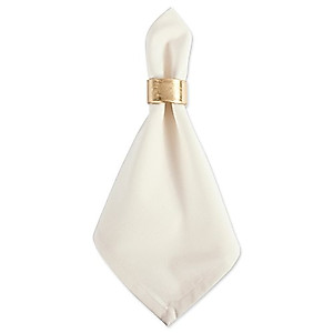 DII Basic Napkin Ring Collection Decorative, Gold, One Size, 6 Count