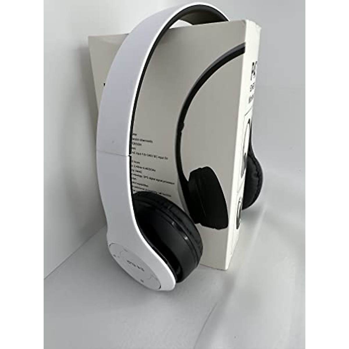 White P47 Wireless Headphones, Microphone, Sport Headphones, Headphone for TV, Sound as Sport Earphones with Mic, Noise Cancelling, Computer, Workout, Wire,