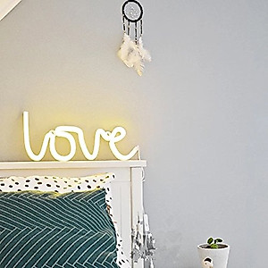 Nordstylee Neon Love Light Signs, Led Love Night Lights Decor Lights for Kid's Gift, Wall/Room Decor, Birthday Party, Christmas, Wedding Decoration(Warm White)