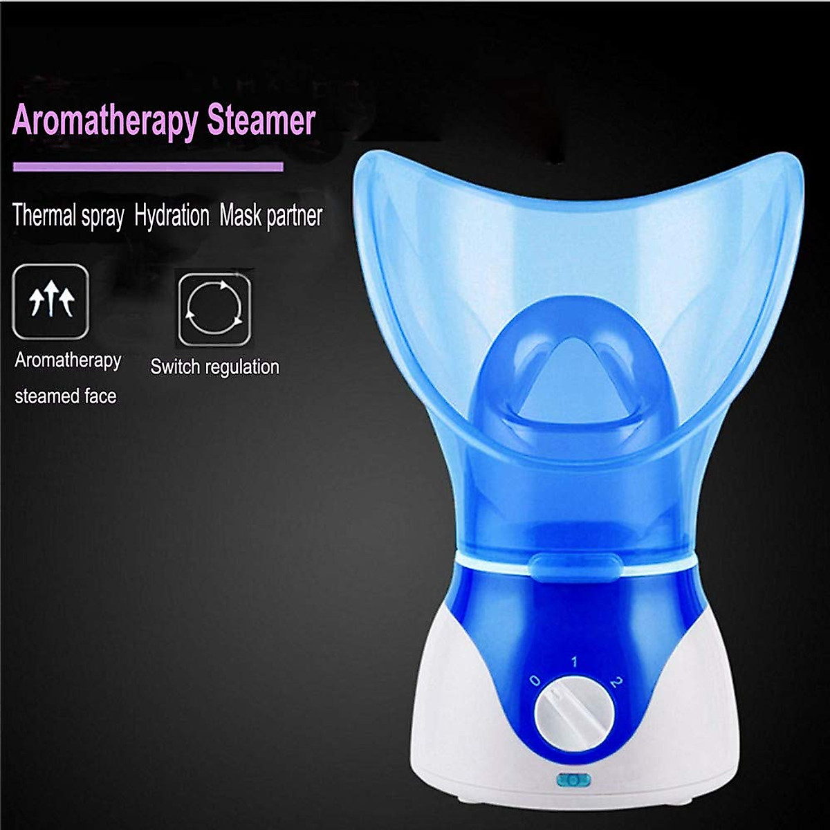 Facial Steamer Hot Mist Face Steamer Home Sauna Face Humidifier for Face Steaming Skincare (Blue)