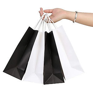 OurWarm 12pcs Wedding Party Gift Bags 6 Groomsmen 6 Bridesmaid Gift Bags Paper Bags with Handles for Bachelorette Party Bridal Shower Favors, Rose Gold Foiled Team Bride Team Groom