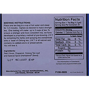 Jason Winters Original Blend Herbal Tea - 20 Count