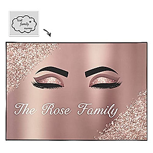 Eyelash Print Area Rug Custom Personalized Carpet for Living Room Yoga Bedroom Playing Room Camping 4'x5.2'