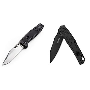 SOG Flare Folding and Pocket Knife + Kershaw Appa Folding Tactical Pocket Knife