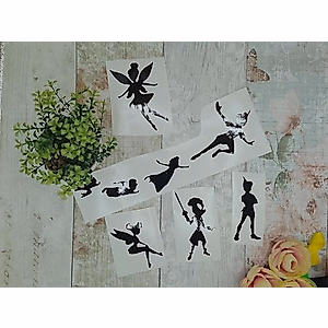 Pack of 5 Peter Pan, Wendy and His Gang Inspired Novelty Wall/Laptop/car Sticker/Nursery Décor Wall Sticker (Small)