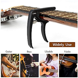 Capo for 6-String Acoustic and Electric Guitar, Lightweight Quick Release Capo for Guitars, Ukulele, Bass, Mandolin, Banjo