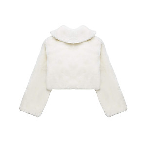 Blulu Girls Faux Fur Bolero Princess Shawl Wraps Girls Shrug Coat Jacket Flower Cape Wedding Party Dress Beige