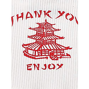 Floerns Women's Sleeveless Camisole Letter Print Crop Cami Top A White L