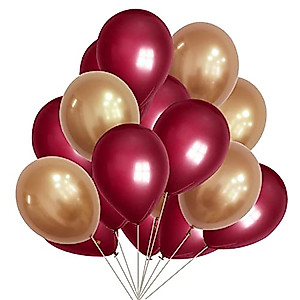 Burgundy Rose Gold Balloons of 30pcs for Burgundy Birthday Party Decorations Women/Fall Birthday Party Decorations/ Burgundy Rose Gold Wedding/2022 Graduation Decorations